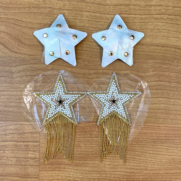 None | Intimates & Sleepwear | Holographic Star Fringe Star Rave Pastie ...